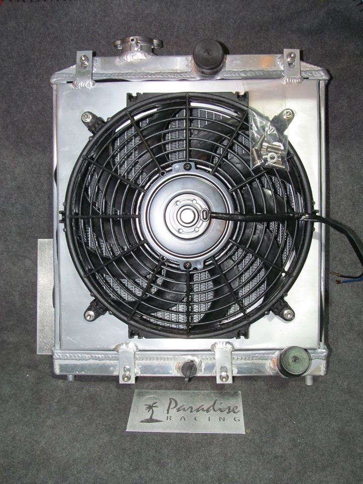 Universal Aluminum 3 Row Racing Radiator & Fan With Shroud Kit ...